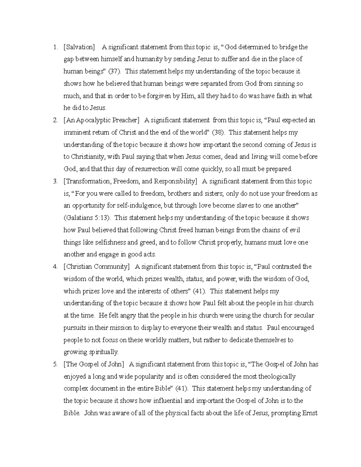 Ch 2 part 3, Theo 2501 - [Salvation] A significant statement from this ...