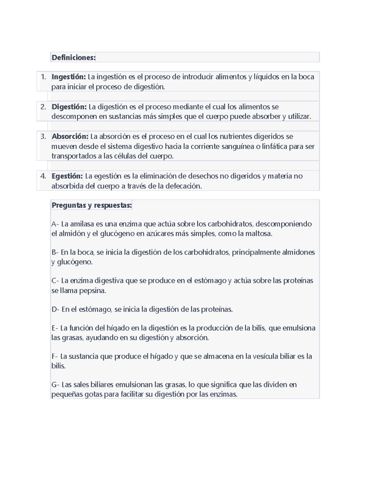 Definiciones - Definiciones: Ingestión: La ingestión es el proceso de ...