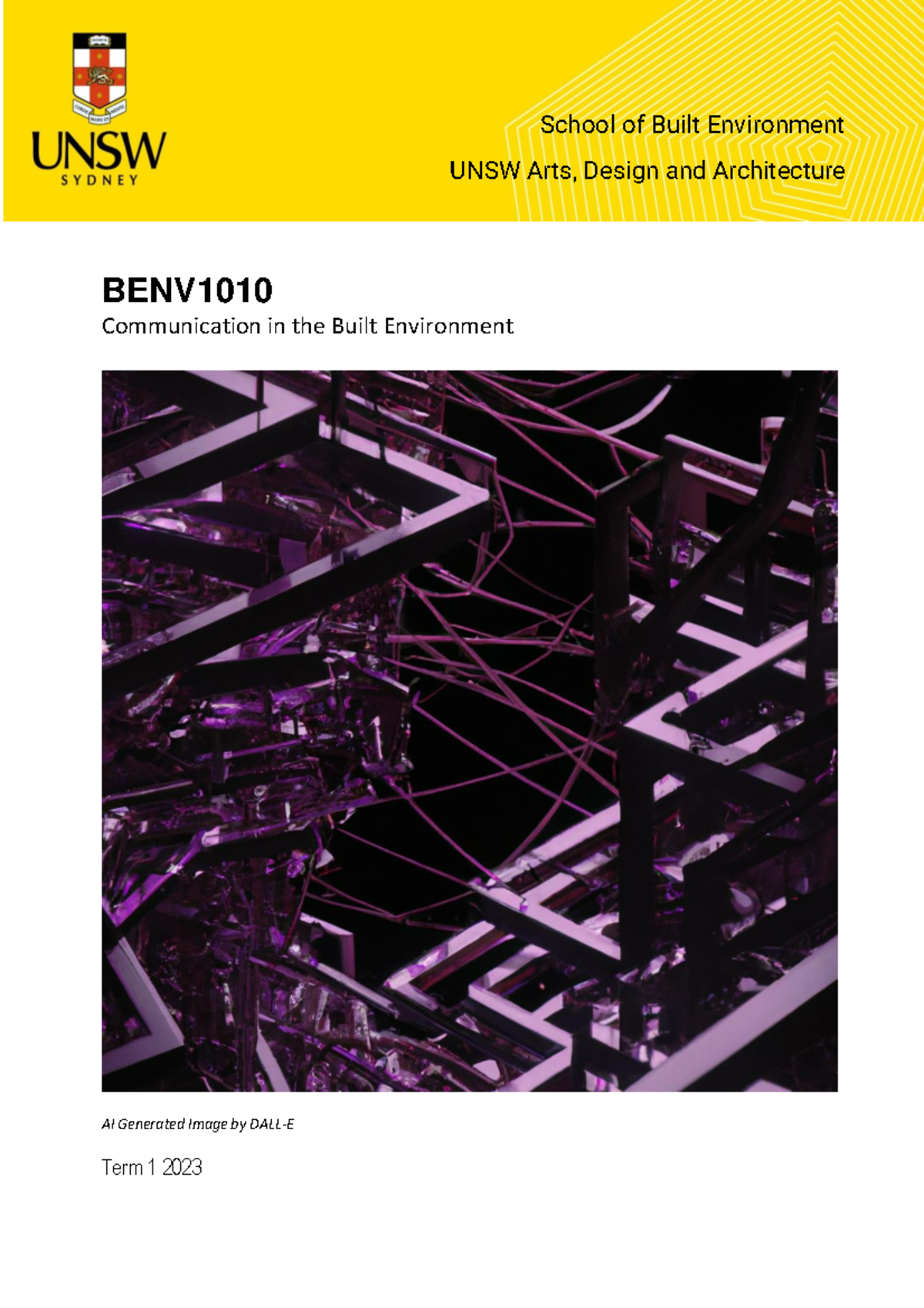 Updated 10 Feb BE Full Course Outline BENV1010 2023 Draft - School of ...