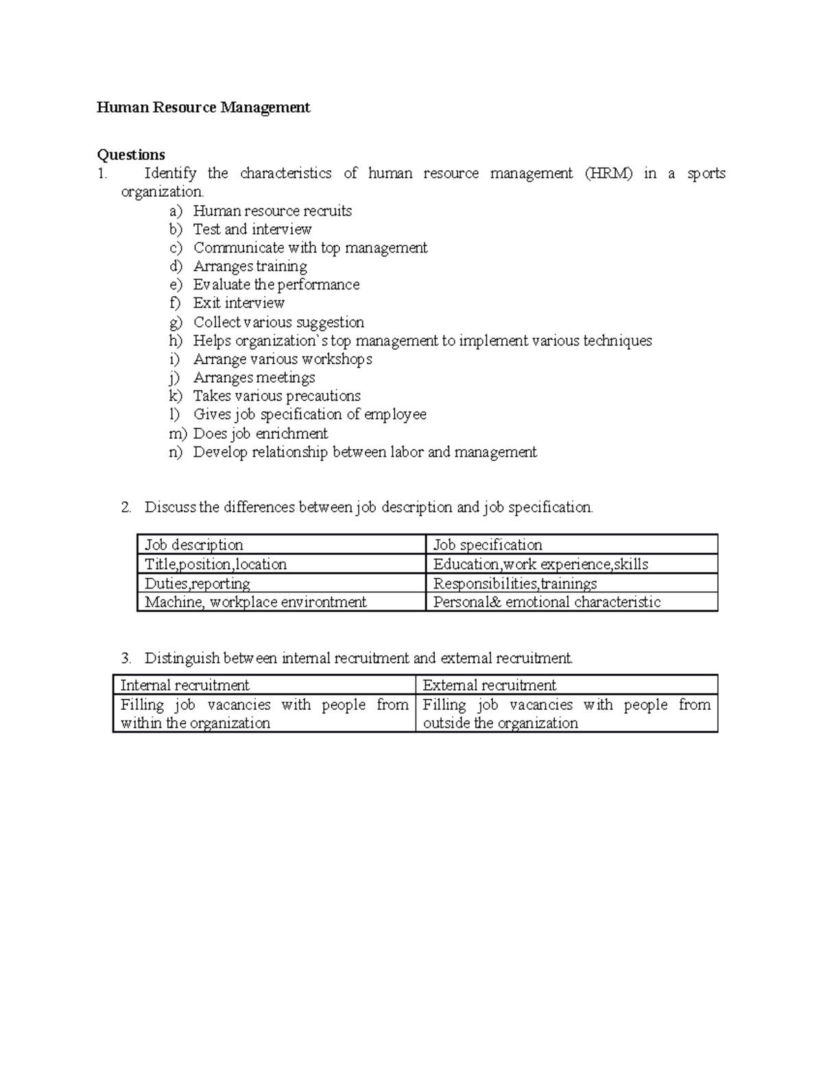 Exercise 8 - smg 402 - Human Resource Management Questions Identify the ...