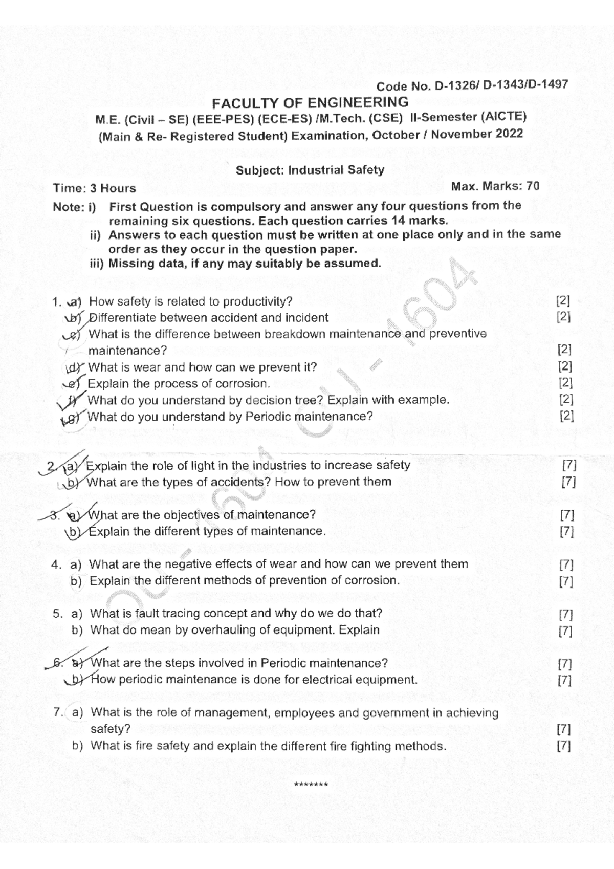 Oct Nov 2022 Industrial Safety Question Paper - Studocu