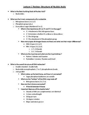 Lecture 3 -transcription review - Lecture 3 Review- Transcription • How ...