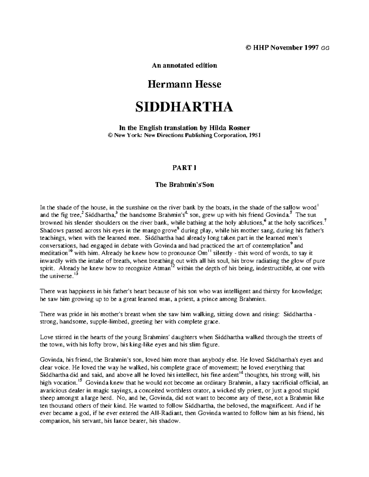 Sidd-encr - book - © HHP November 1997 GGGG An annotated edition ...