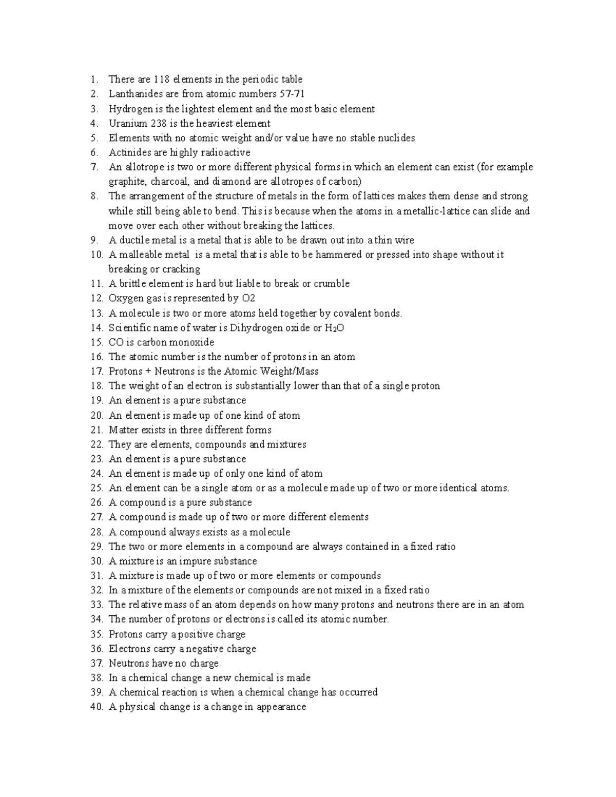 Science Notes - There are 118 elements in the periodic table ...