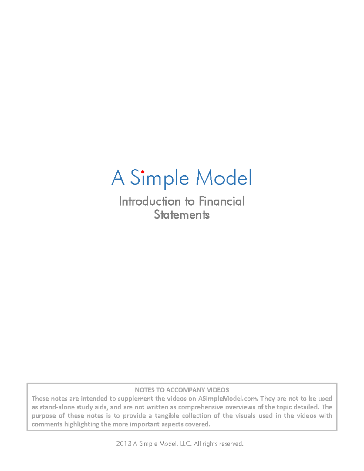 FS-PDF-Download-V1 - sbr - A Simple Model 2013 A Simple Model, LLC. All ...