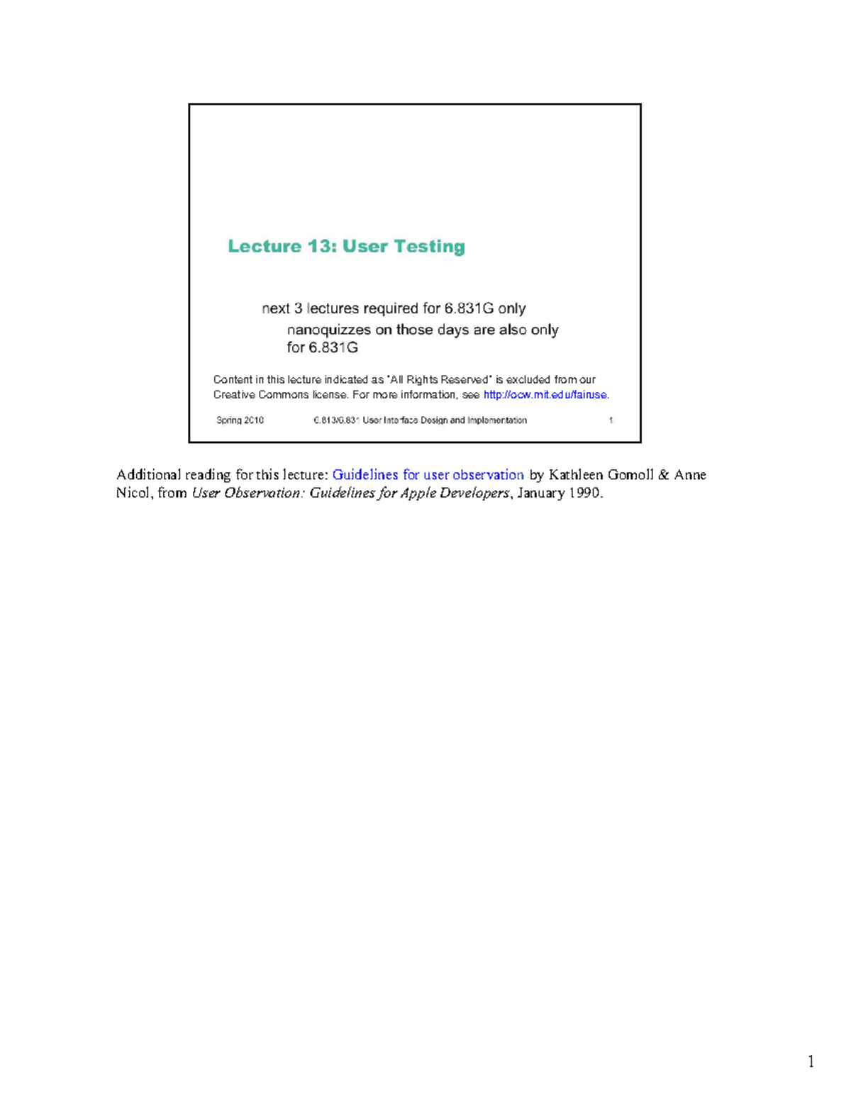 MIT6 831S11 lec13 - Lecture Slides - - Studocu