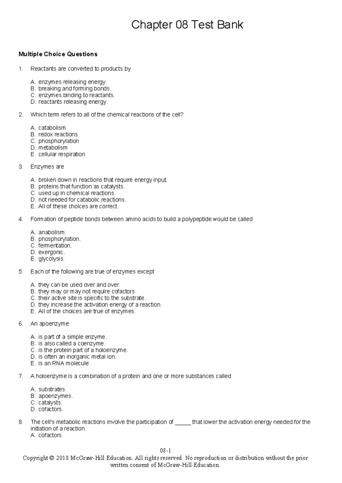 Chapter 08 Test Bank - Testbank - Chapter 08 Test Bank Multiple Choice ...