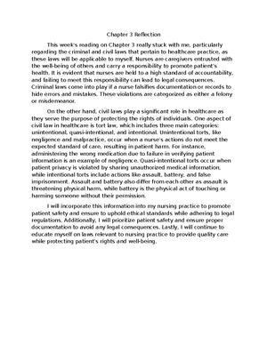 Chapter 4 Reflection - Chapter 4 Reflection From this week’s reading ...