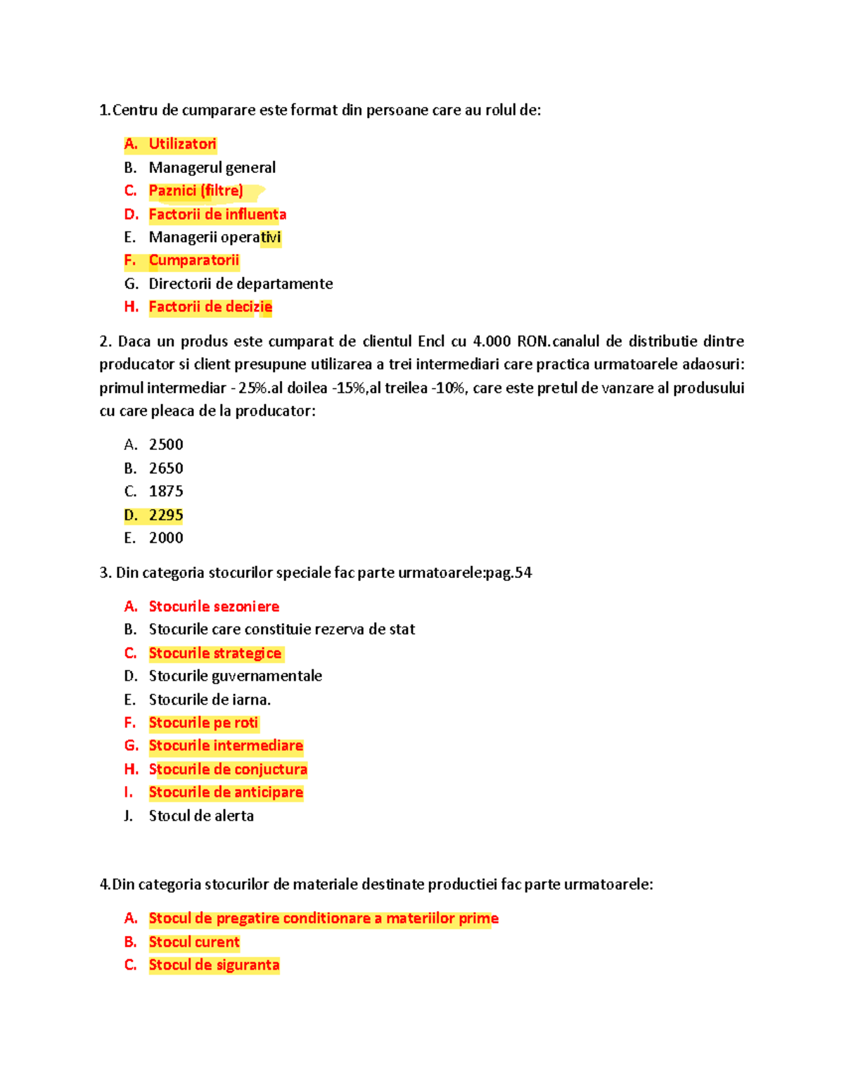 Grile.SCM - grile rezolvate - 1 de cumparare este format din persoane ...