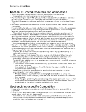 Ecology Notes Two-Species Interactions - Interspecific Interactions ...