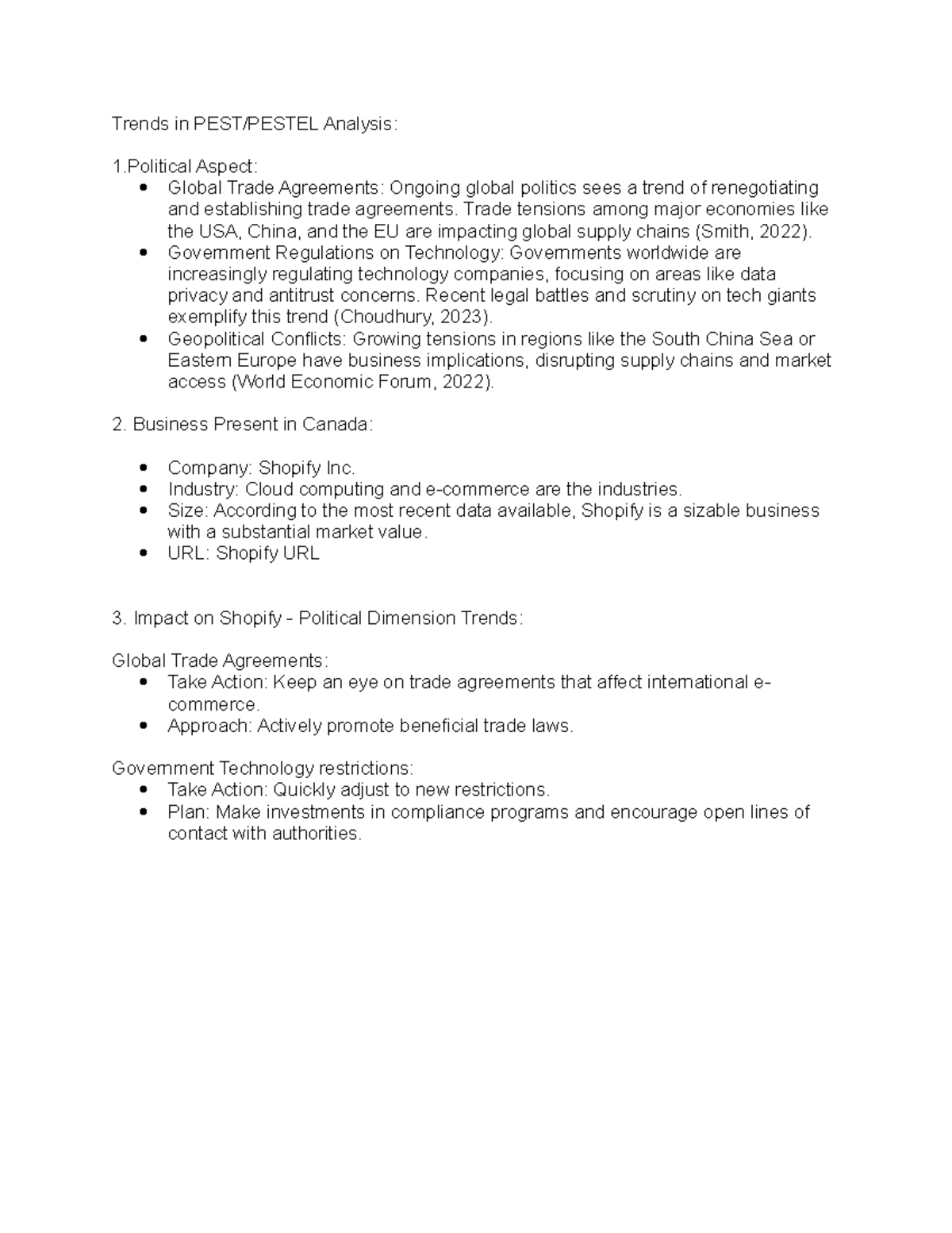 Political Factor PEST Analysis - Trends in PEST/PESTEL Analysis: 1 ...