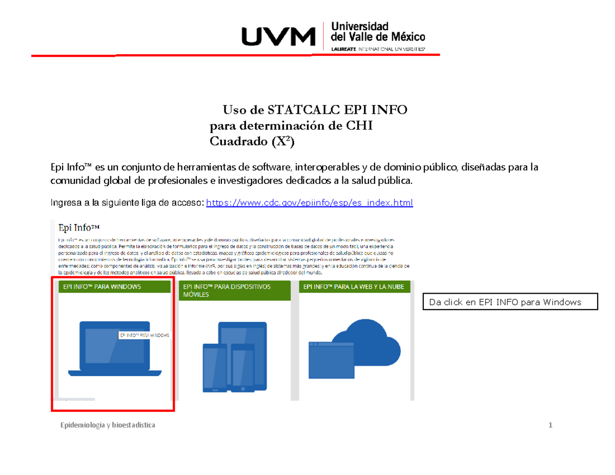 Guía Statcalc EPI INFO - DE TODO - Uso de STATCALC EPI INFO para ...