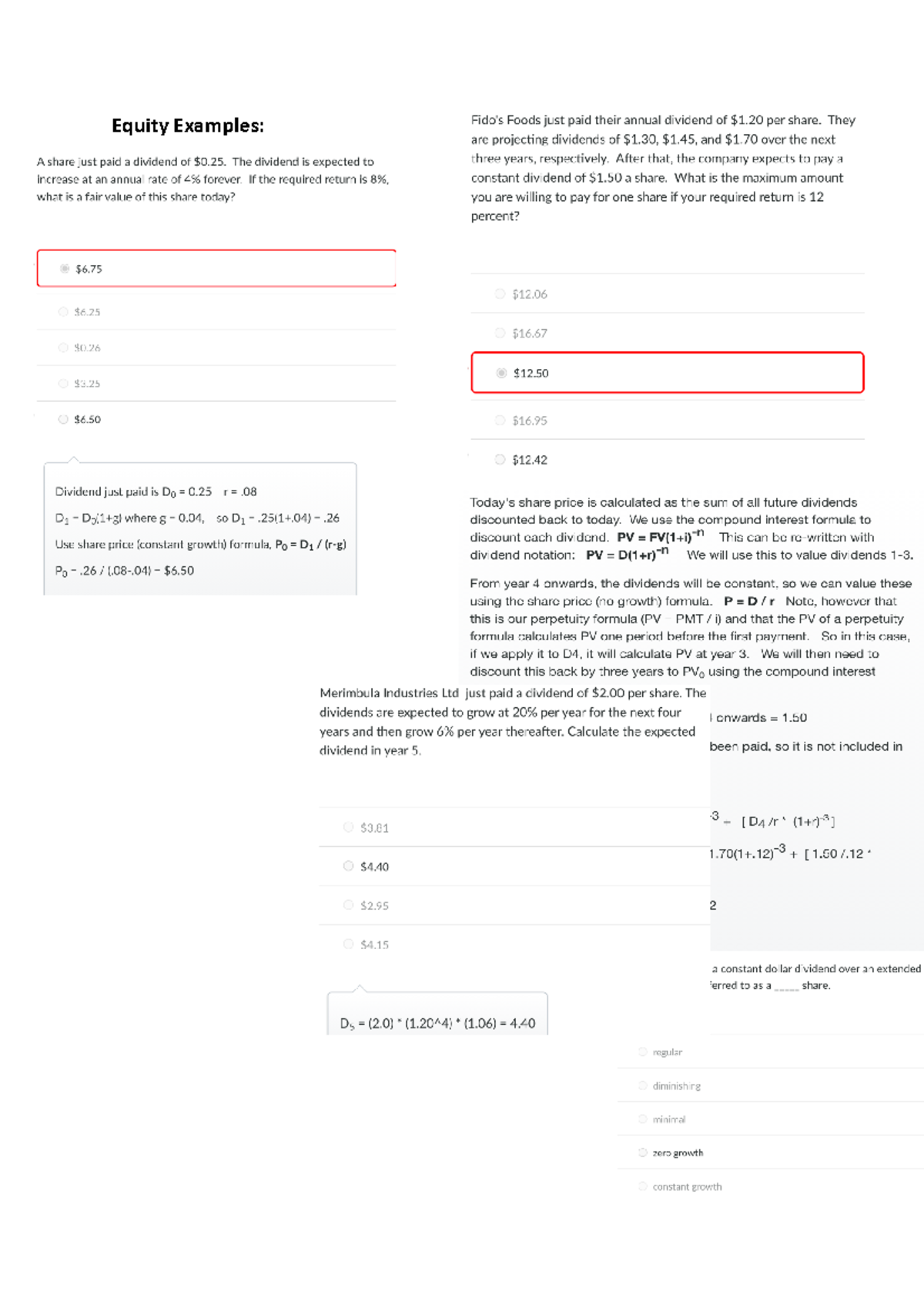 Business Finance - Equity Examples - 025300 - Equity Examples: - Studocu