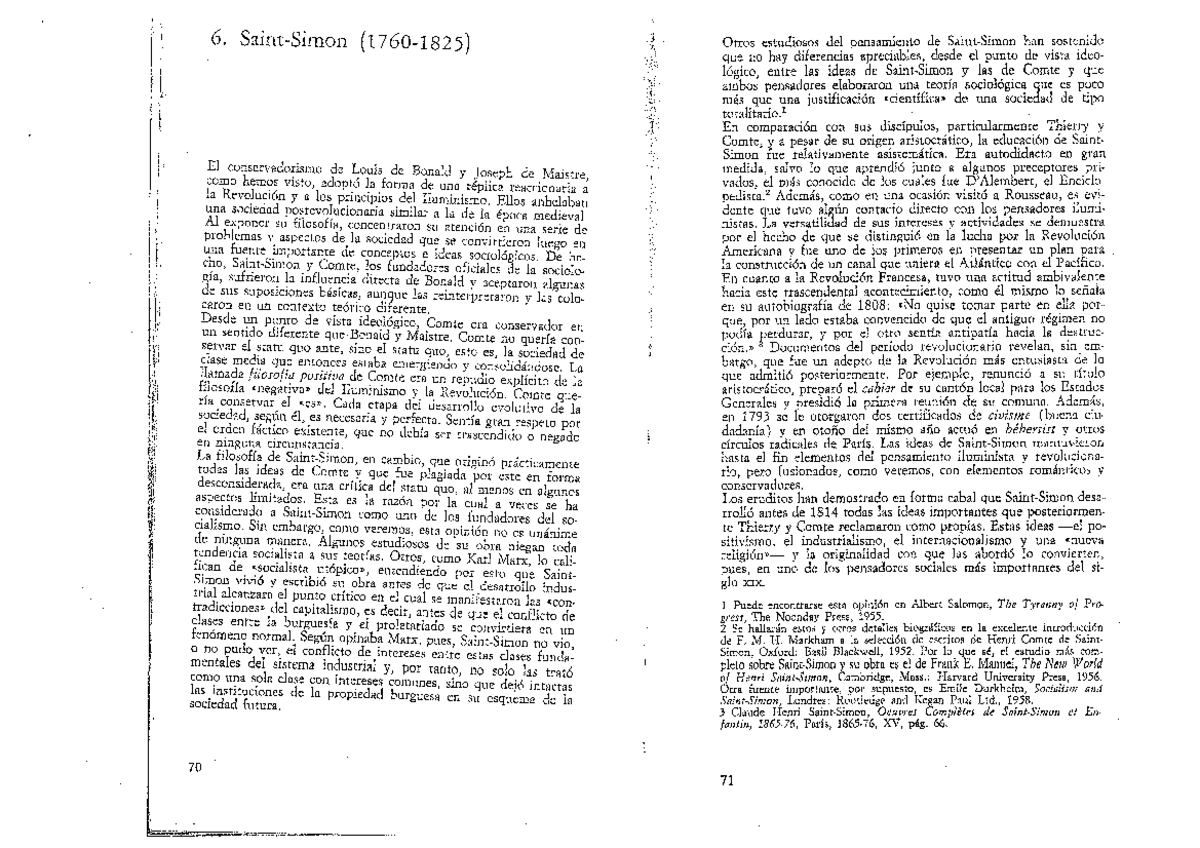 Zeitlin, Irving. “Ideología y Teoría Sociológica”. Saint simon y Comte ...