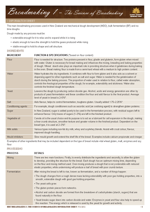 L5 - how is bread made - Lecture notes 3-8 - FACTSHEET No. 7 HOW BREAD ...