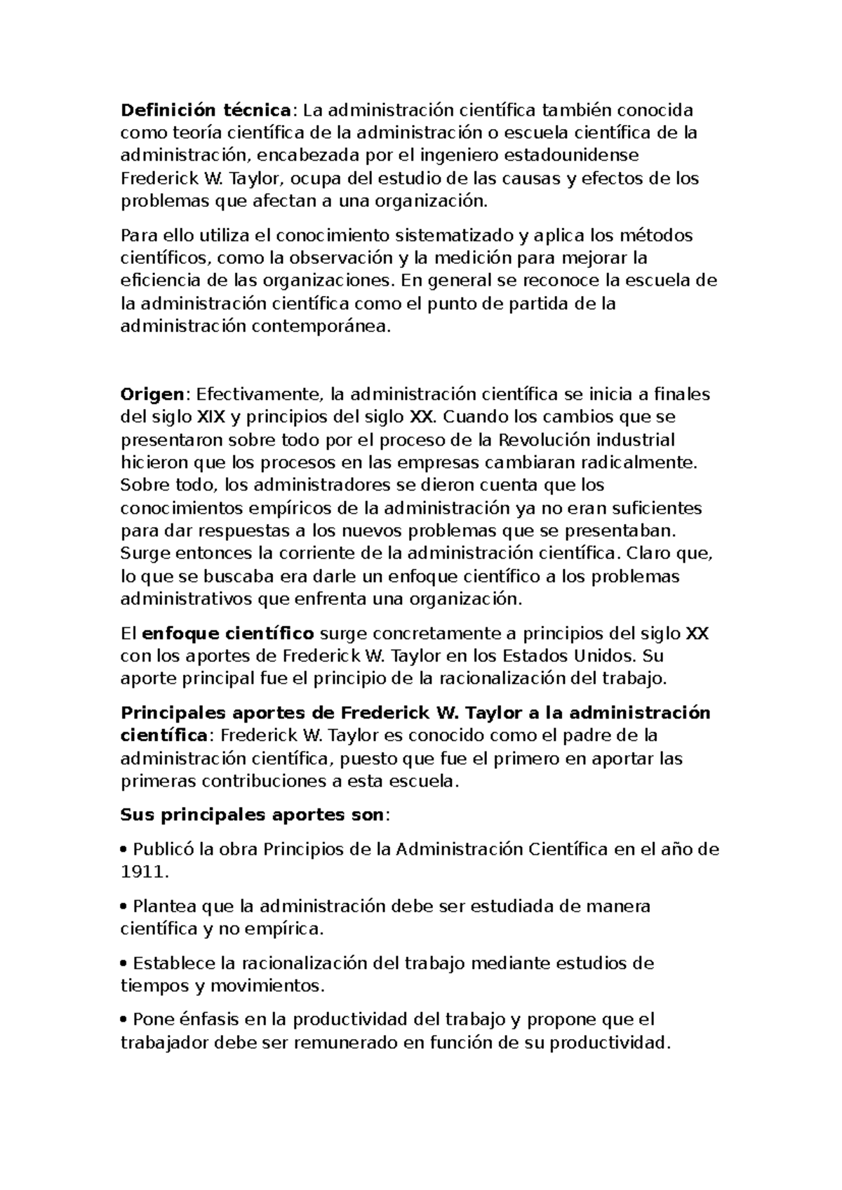 Escuela. Admin Cientifica - Definición técnica: La administración científica también conocida ...