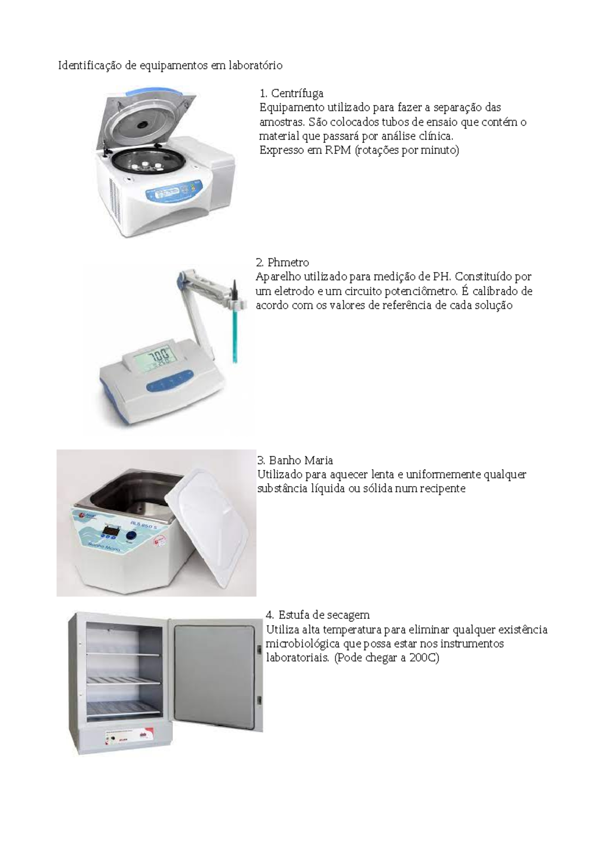 Equipamentos de Lab - Identificação de equipamentos em laboratório ...