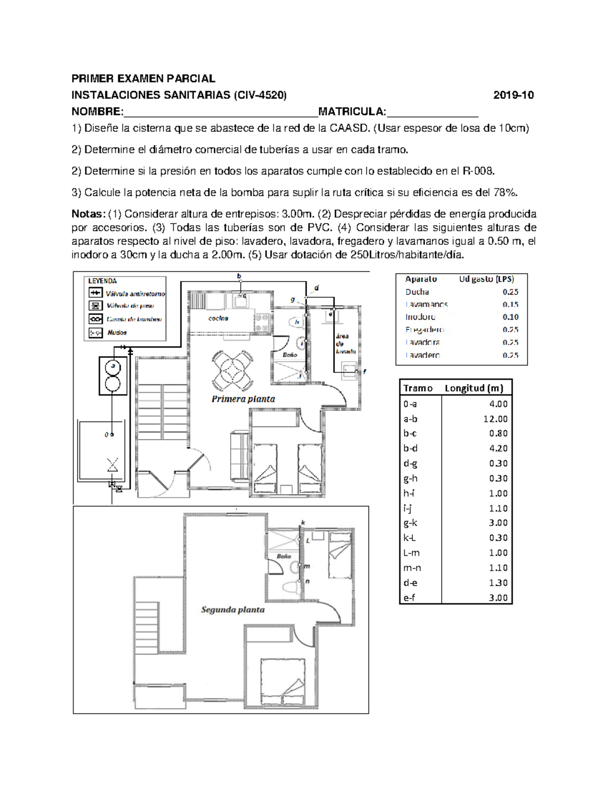 Instalaciones-2 - distribucion - Warning: TT: undefined function: 32 PRIMER EXAMEN PARCIAL - Studocu