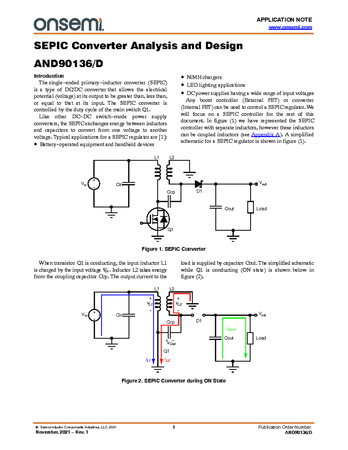 Sepic Converter Analysis and Design - APPLICATION NOTE onsemi ...