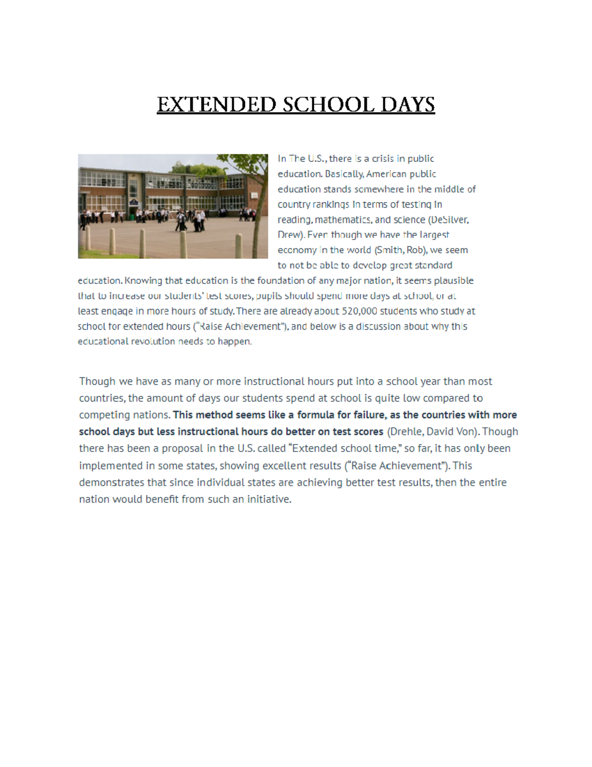 Extended School DAYS - Article 2 ELC 501 - English for Critical ...