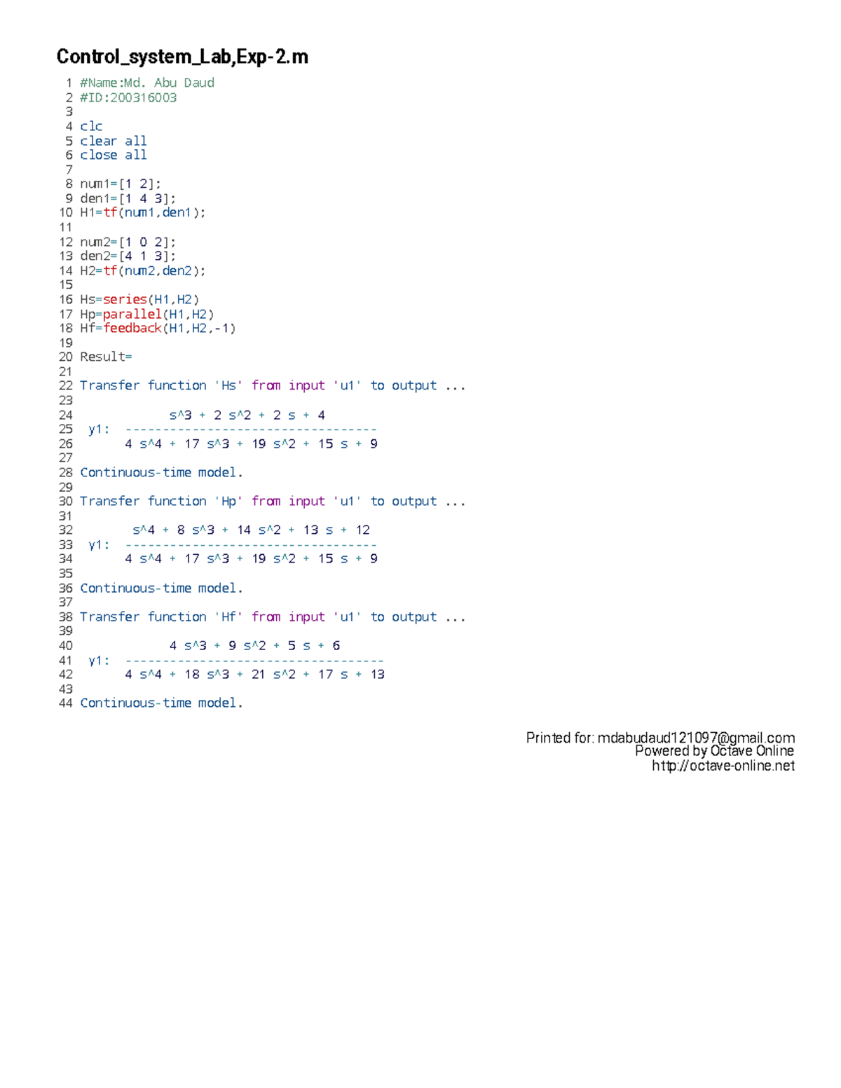 Control system, Exp-2,AD - Control_system_Lab,Exp-2 Printed for ...