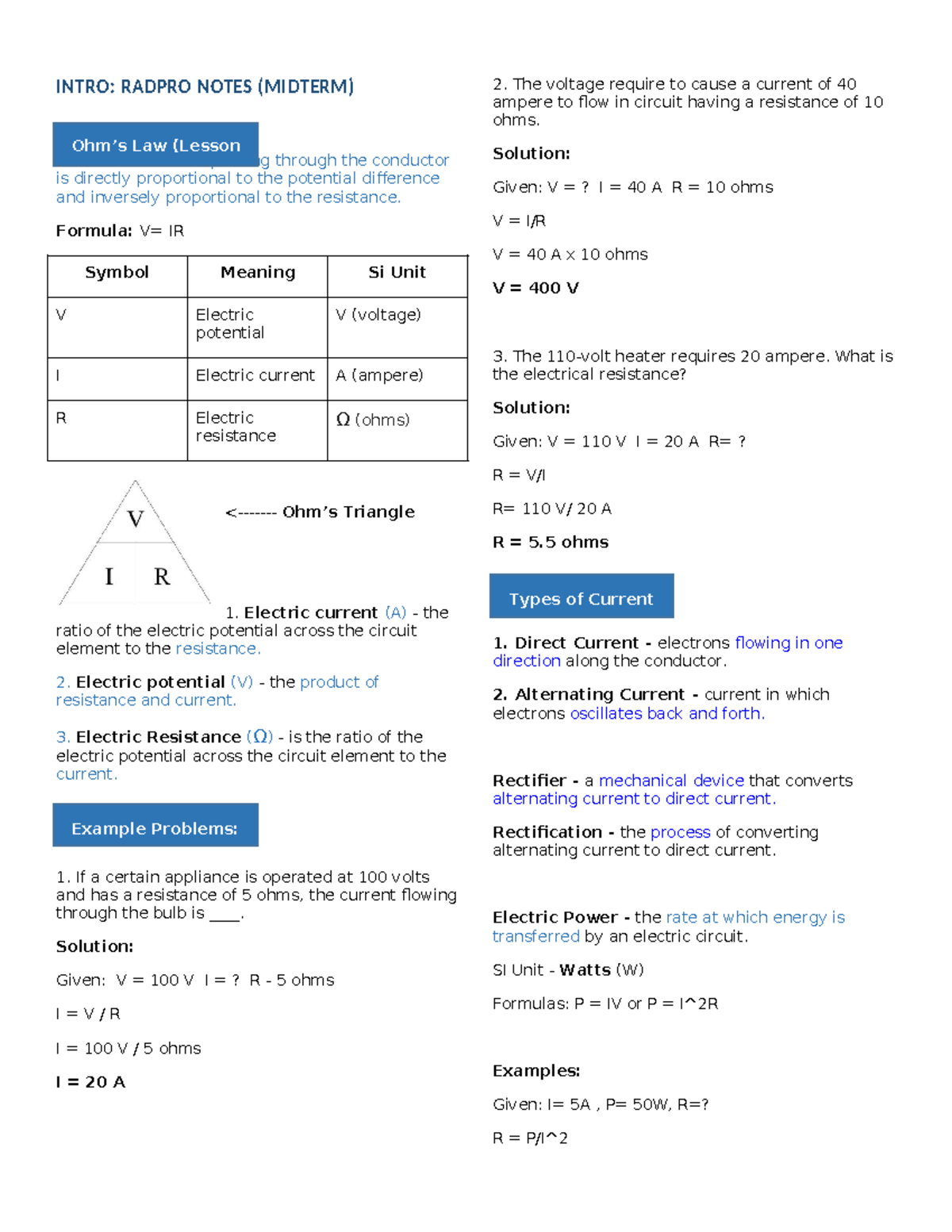 Rad Pro (Midterm Notes) - INTRO: RADPRO NOTES (MIDTERM) - States the ...