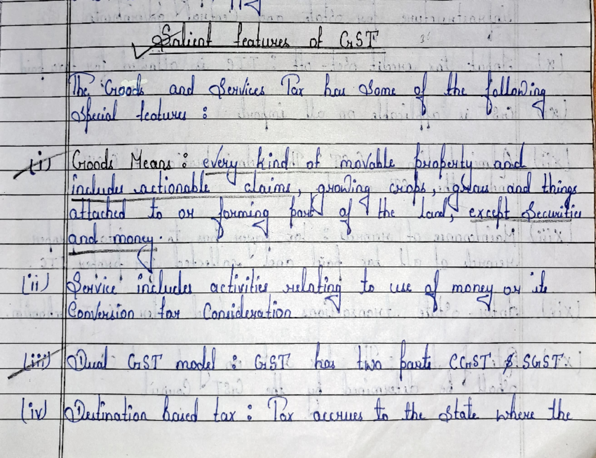 GST notes -2 - Indirect tax important questions - fectuseA ####### Pod ...