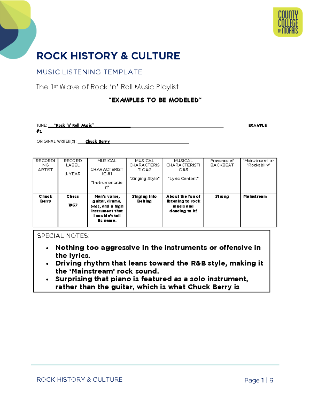 Module 2 - Assignment #2 - Music Listening Template - ROCK HISTORY ...