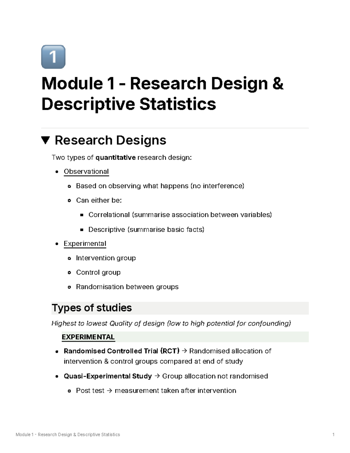 Module 1 Lectures - 󾠮 Module 1 - Research Design & Descriptive ...