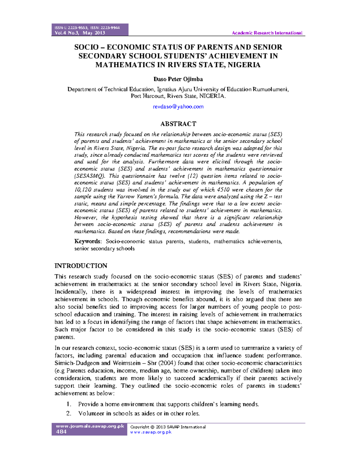2013 (4 - Pre Accounting - Vol No, May 2013 Academic Research ...