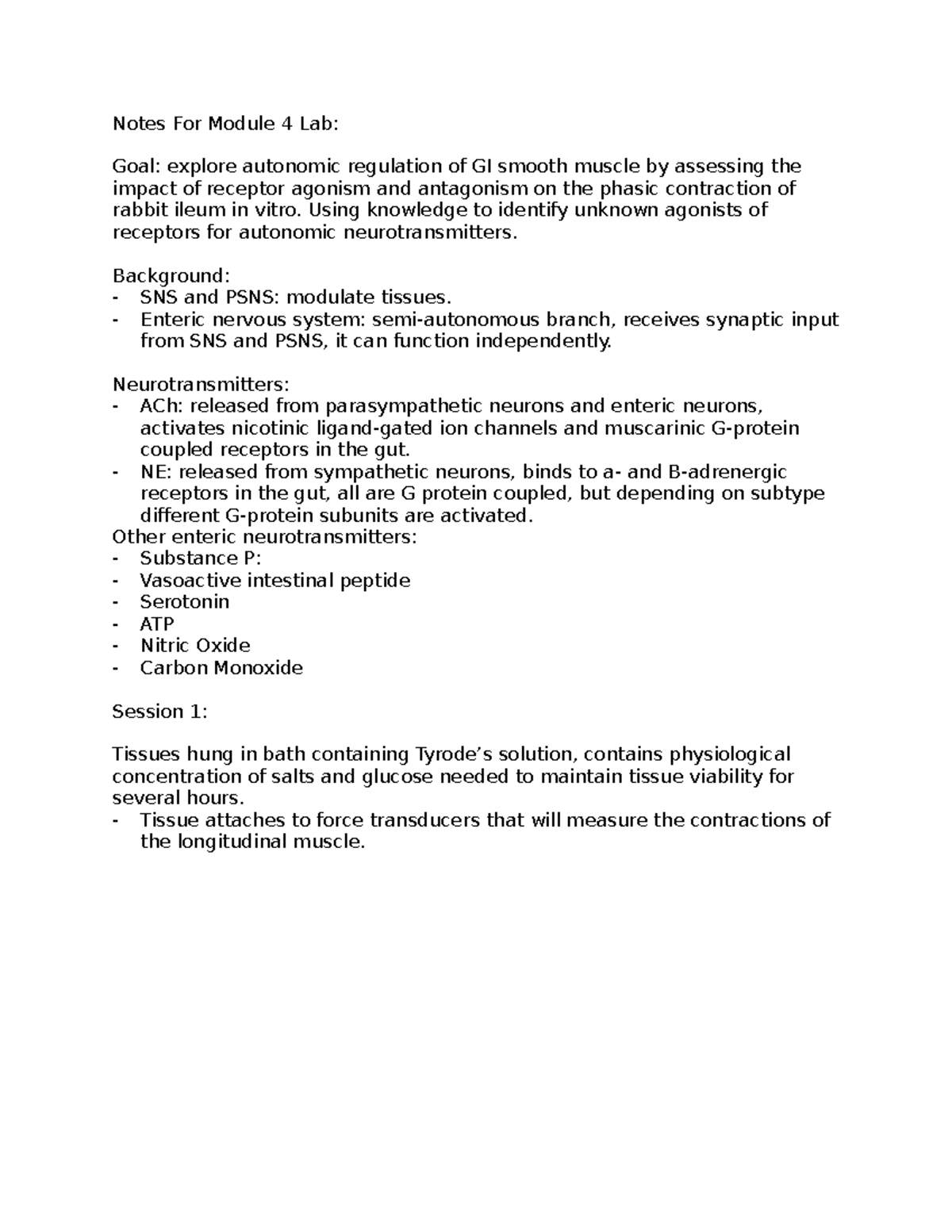 Notes For Module 4 Lab - Notes For Module 4 Lab: Goal: explore ...