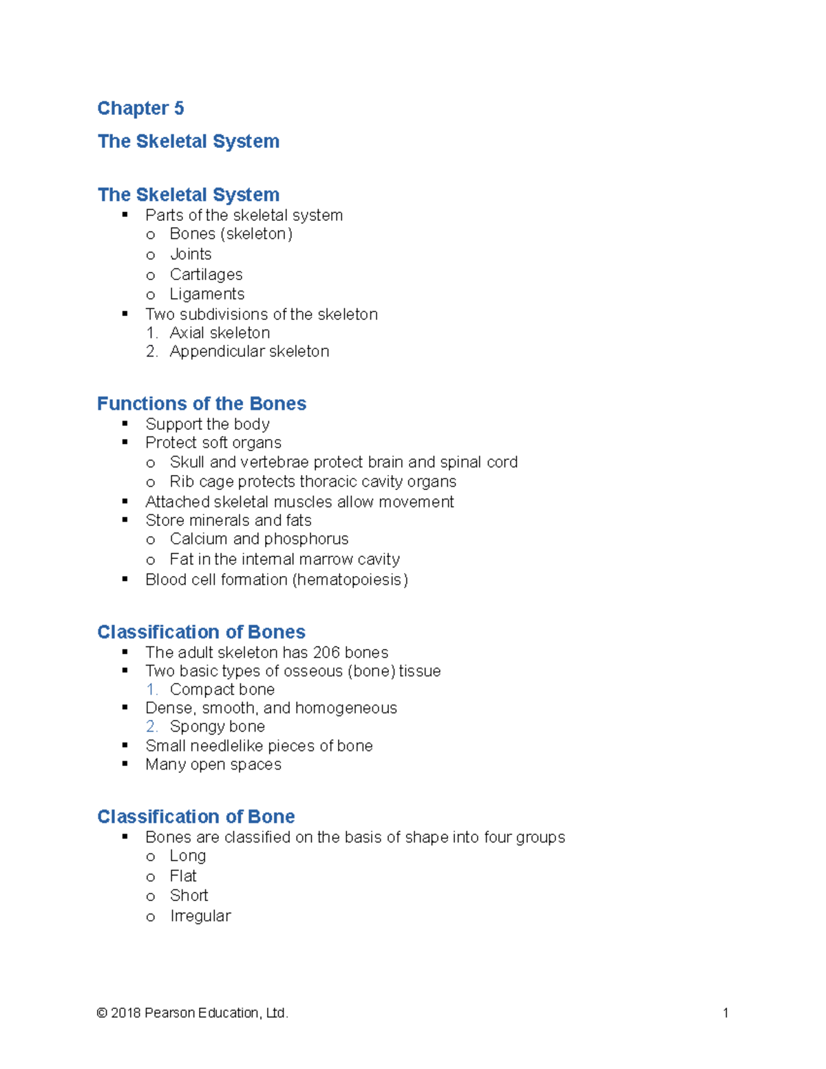 Ch 05 integumentary system - Chapter 5 The Skeletal System The Skeletal ...