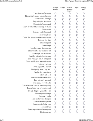 Vineland Social Maturity Scale - Practicals: Experimental Psychology ...