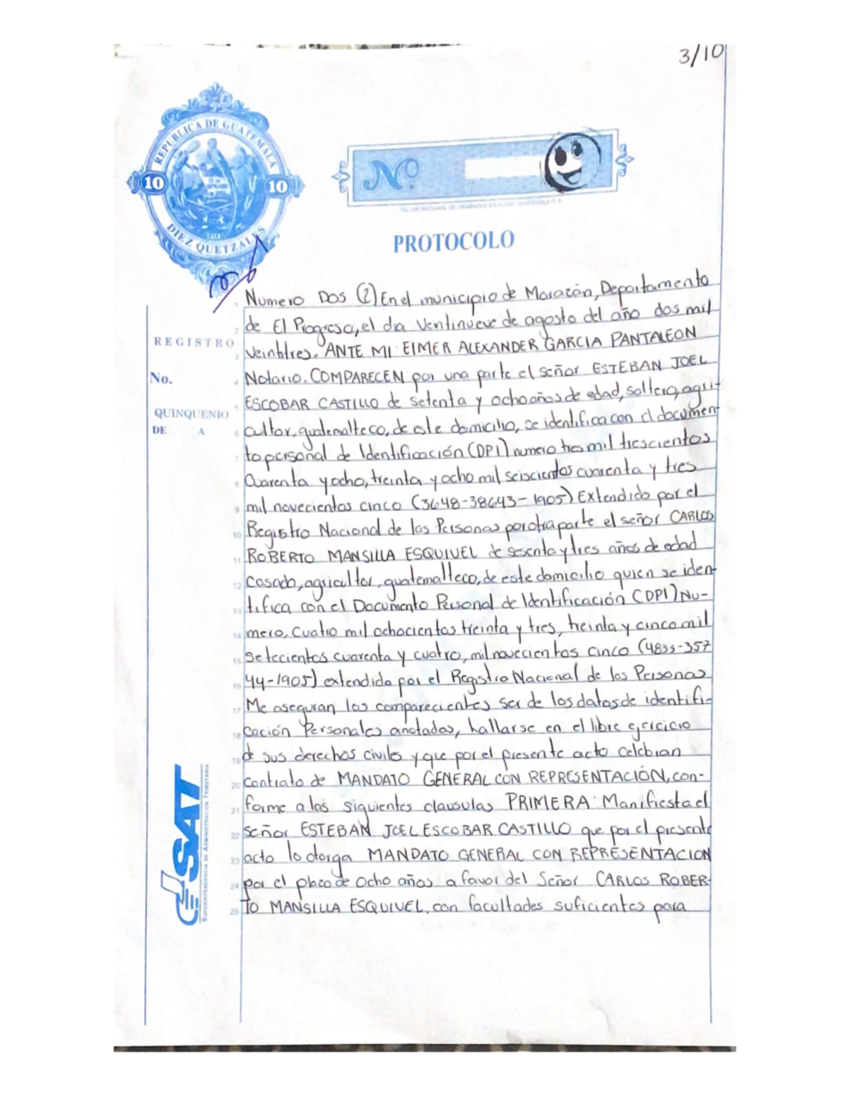 Protocolo - Derecho Notarial - Studocu