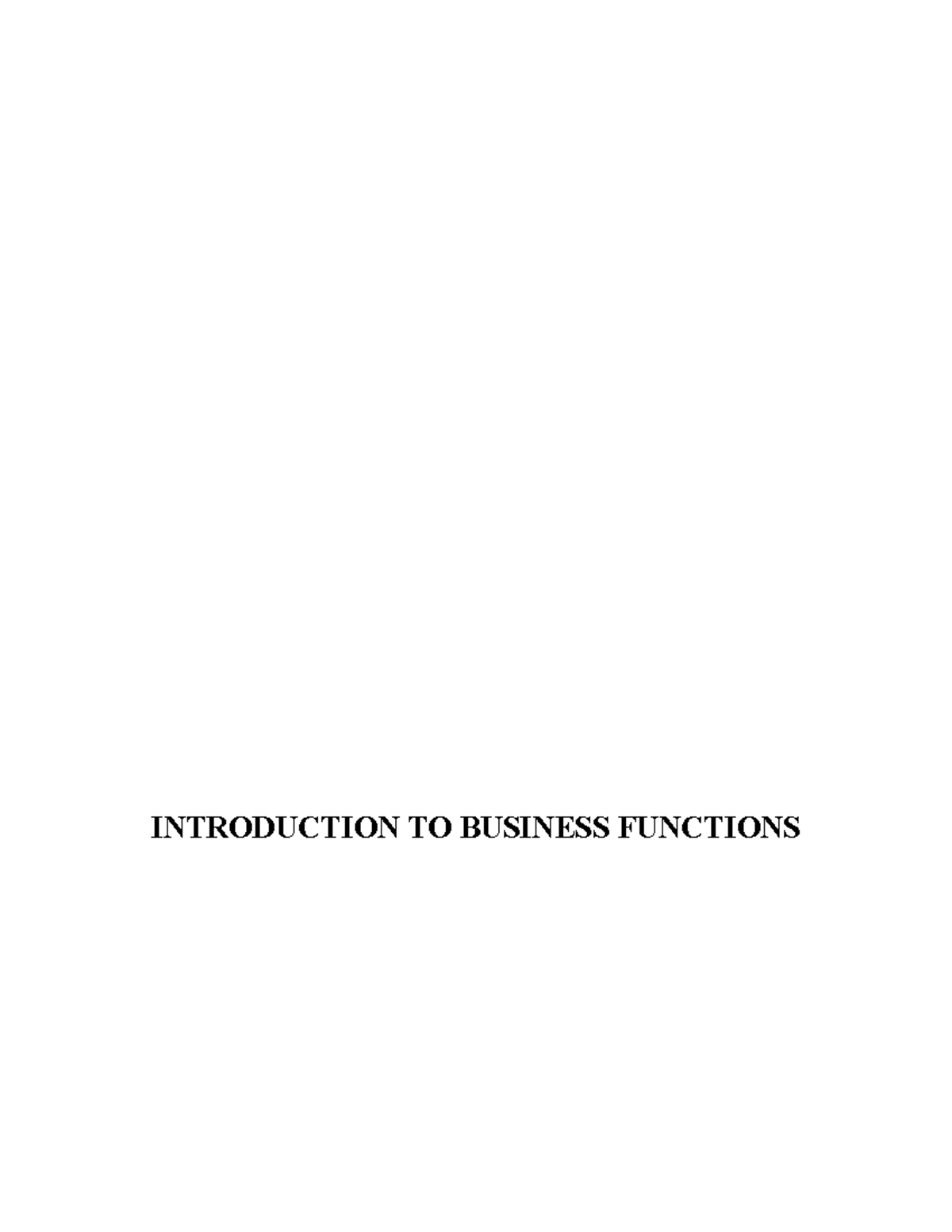 AH - task - INTRODUCTION TO BUSINESS FUNCTIONS Contents INTRODUCTION TO ...