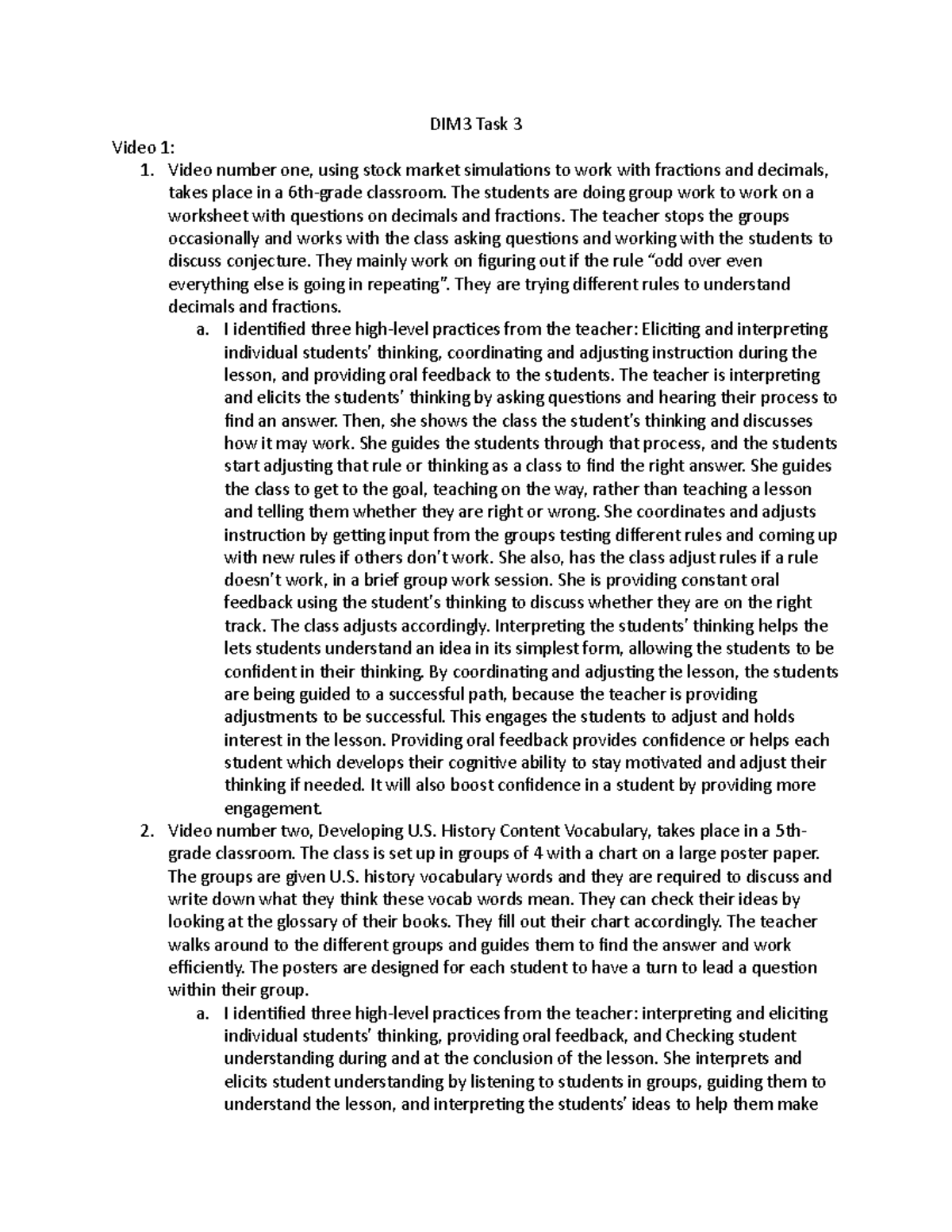 DIM3 Task 3 - passed - DIM3 Task 3 Video 1: Video number one, using stock market simulations to ...