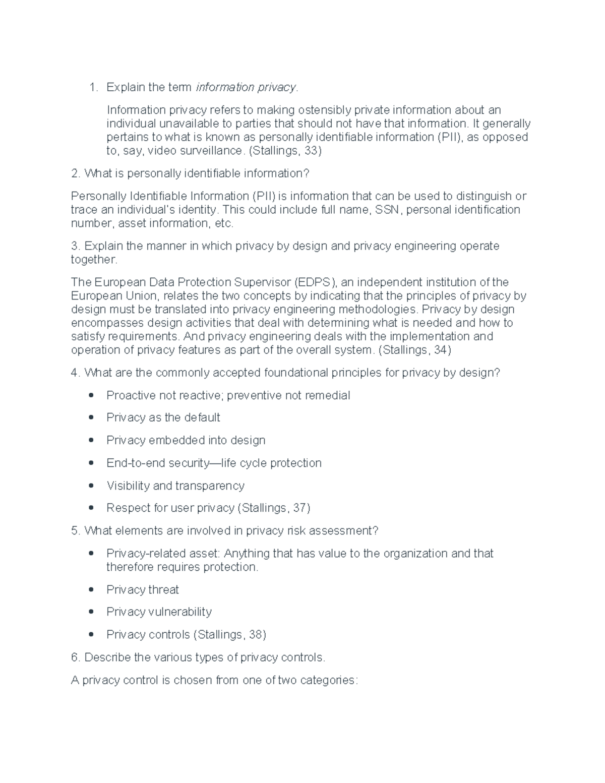 Chapter 2 Turnin - Explain the term information privacy. Information ...