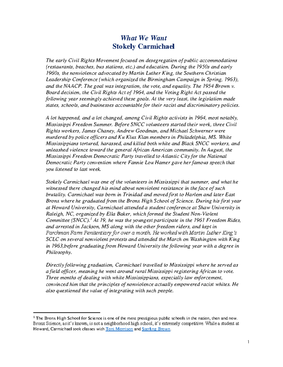 Stokely Carmichael, What We Want Af-Am(1)(1) - What We Want Stokely ...