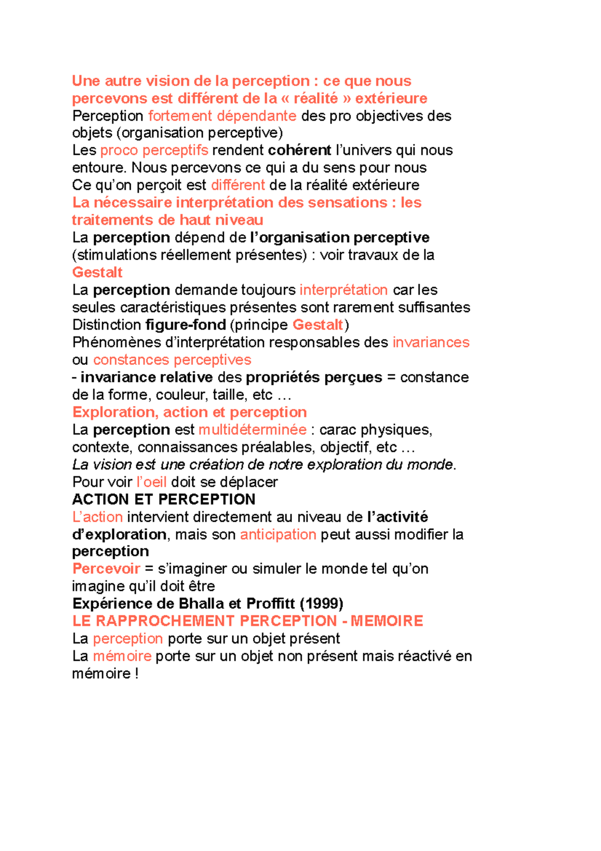 Une autre vision de la perception - Nous percevons ce qui a du sens ...