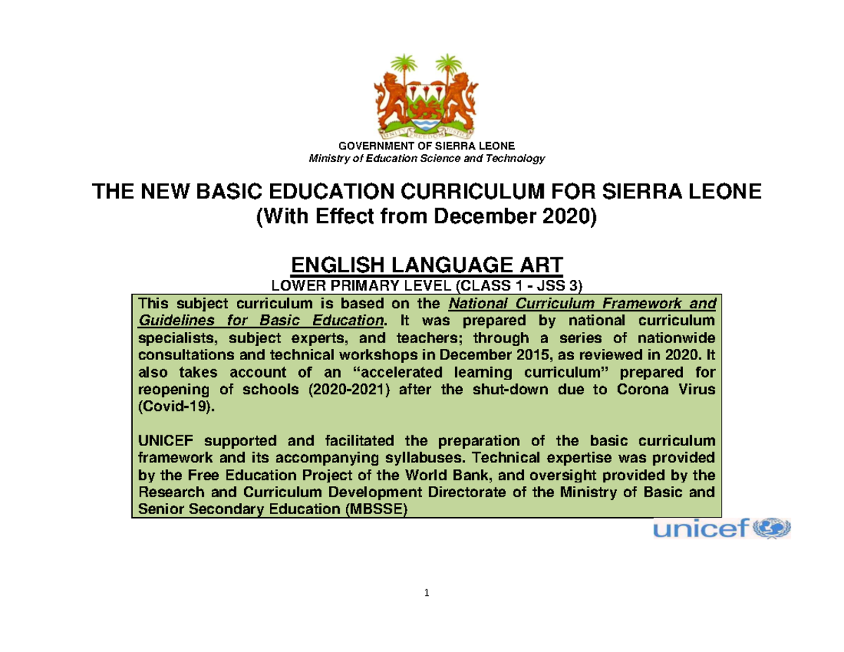 -1.-English-Language-Syllabuses - GOVERNMENT OF SIERRA LEONE Ministry ...