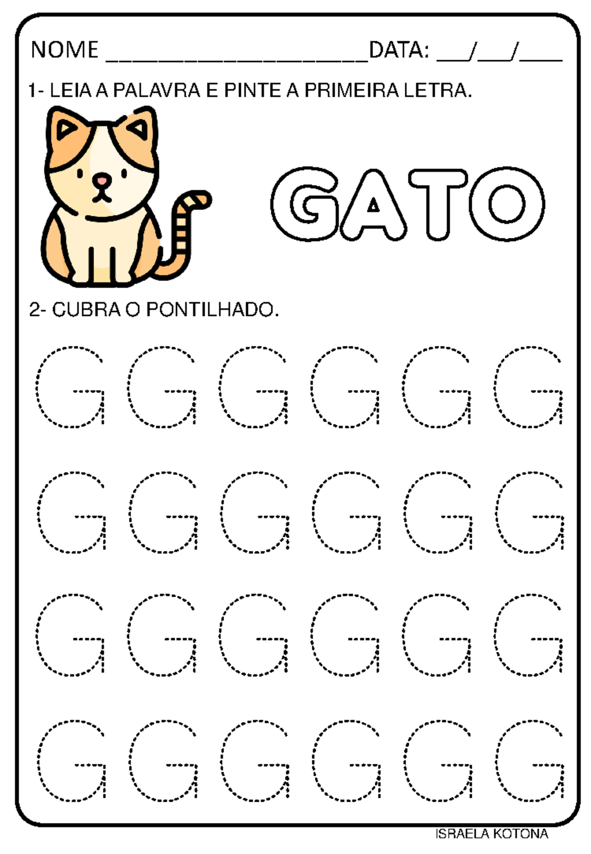 Atividades Letra G Colorido - 1 - LEIA A PALAVRA E PINTE A PRIMEIRA ...