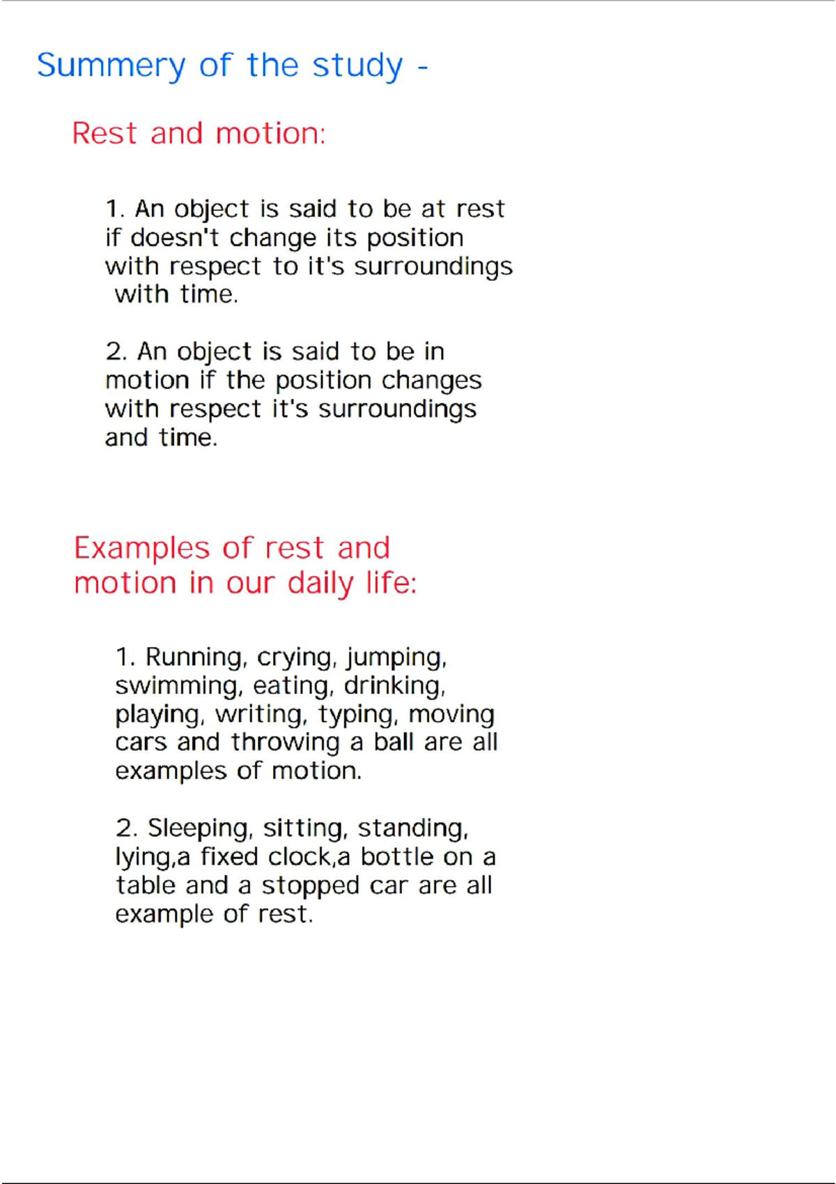 PDF Scanner 2006 24 10 - Summery of the study Rest and motion: 1. An ...