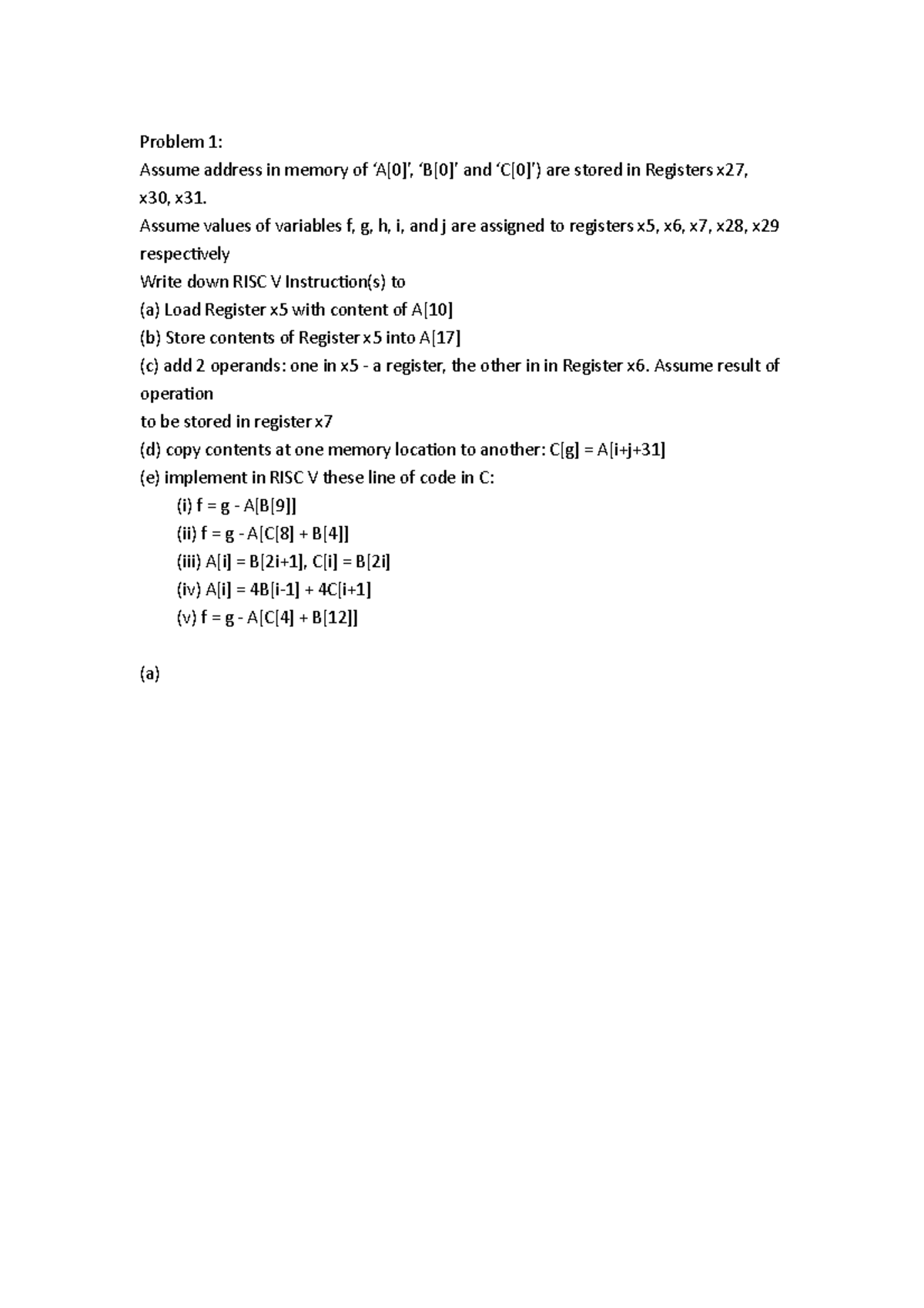 homework 123456 12345667 13132141241 1234 - Problem 1: Assume address ...
