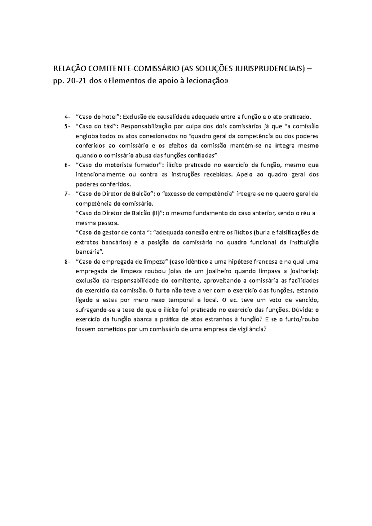 RelaçÃO Comitente- ComissáRIO (AS SoluçÕES Jurisprudenciais) - RELAÇÃO ...