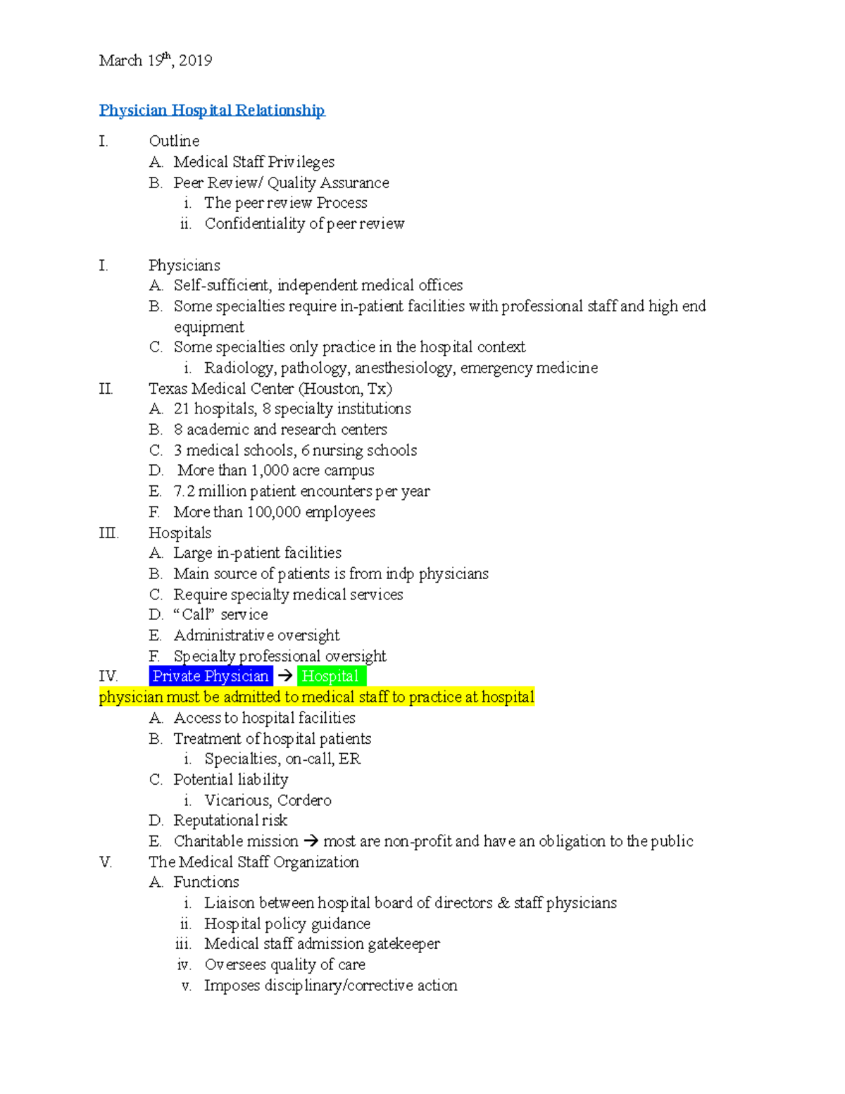 Physician Hospital Relationship - March 19th, 2019 Physician Hospital ...