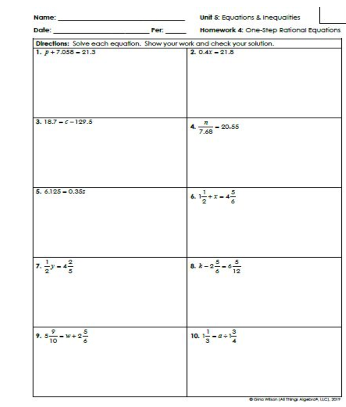[Template] Packet #2 Lessons 5 4-5 9 (Pages 1-12) - Name: Unit 5 ...