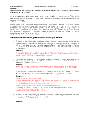 Dosage Form Lab Study Guide - Lab 1 – Capsules Balances : Class A ...