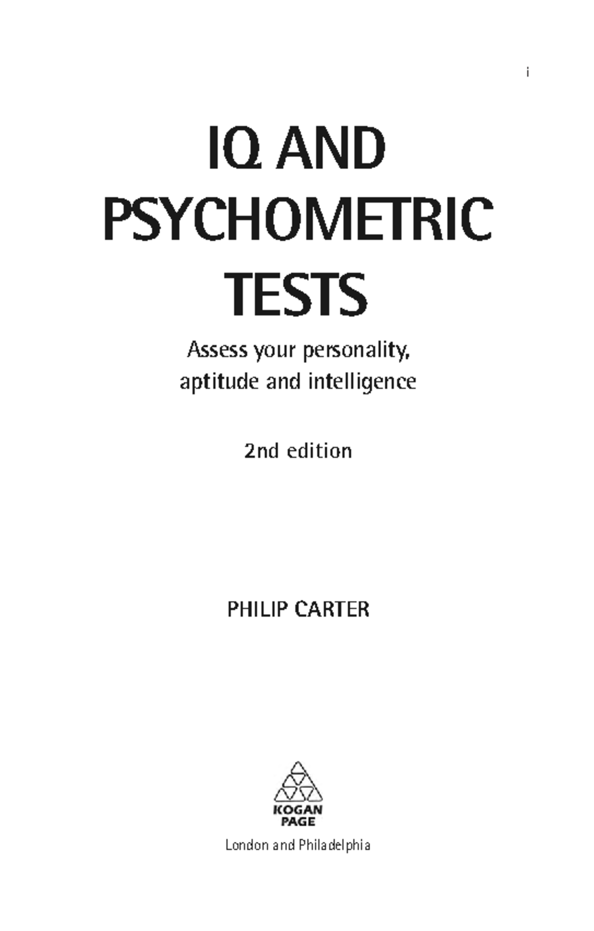 [Philip Carter] IQ and Psychometric Tests Assess (Book ZZ - i 2nd ...