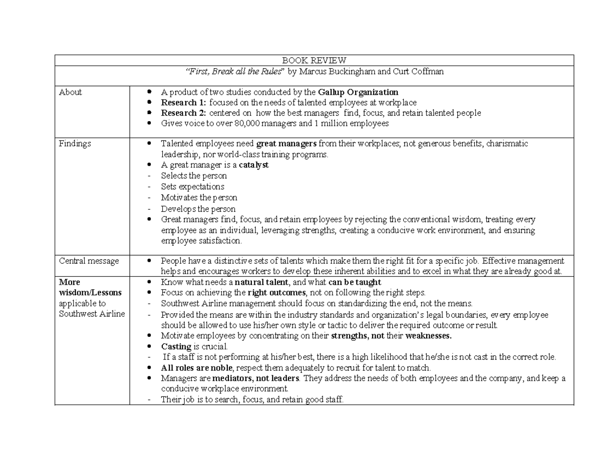 First - Helpful instructions and reading materials - BOOK REVIEW “First ...
