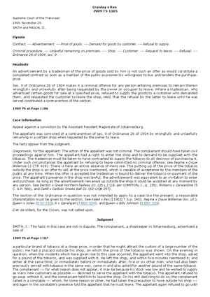 CRW2603 Definitions - CRW UNIT 1 Definition of a perpetrator his ...